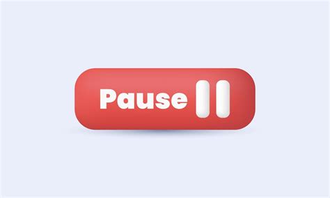 Illustration Realistic Icon Social Media Pause Video 3d Isolated On