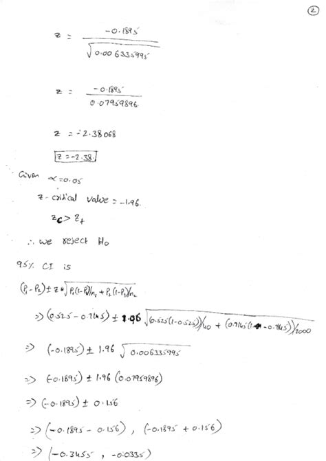 Two Different Simple Random Samples Are Drawn From Two Different