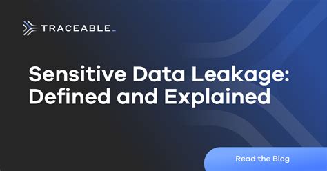 sensitive data leakage defined and explained traceable api security