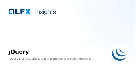 Jquery Insights Lfx Insights