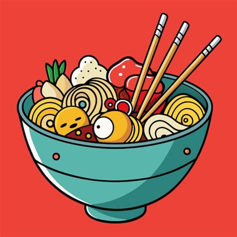 Un Cuenco De Comida Con Diferentes Tipos De Comida En él Vector