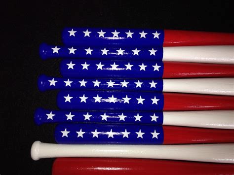 Custom Made American Flag Out Of Baseball Bats Etsy