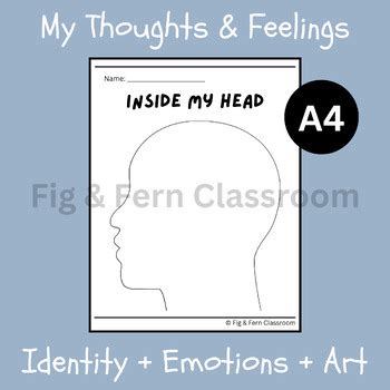 Inside My Head Self Reflection Worksheet A4 By Fig And Fern Classroom