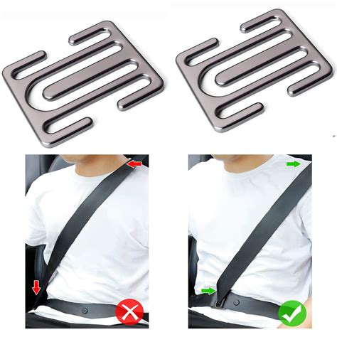 Car Seat Belt Clips Adjuster Seatbelt Universal All Auto Models Metal