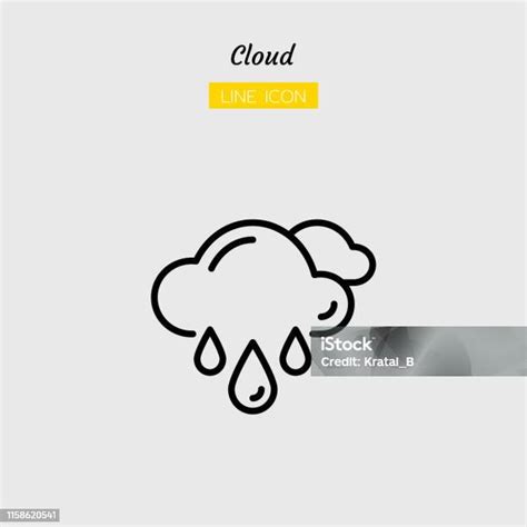 라인 아이콘 기호 일기 예보 기후 구름 비오는 드롭 고립 된 평면 윤곽 선 벡터 디자인 0명에 대한 스톡 벡터 아트 및 기타 이미지 Istock