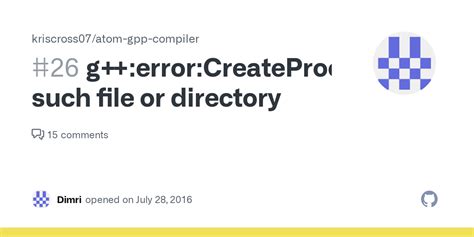 G Error CreateProcess No Such File Or Directory Issue Kriscross Atom Gpp Compiler