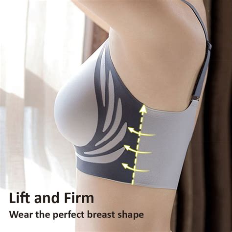 Veimia Seamless V Neck Lift Bra For Saggy Breasts High Support
