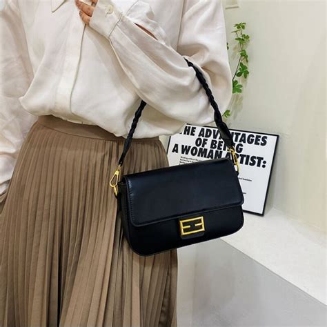 여성용 심플한 단색 숄더백 디자이너 럭셔리 핸드백 여성용 우븐 메신저 백 고품질 인기 패션 Aliexpress