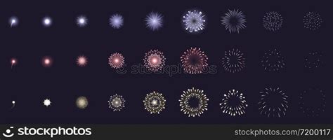 Fireworks Animation Animated Firework Explosion Frames Party Firecracker Explosion Storyboards