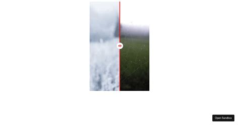 react image comparison slider examples codesandbox