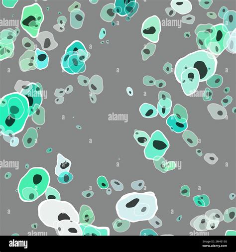 Abstract Cell Of Virus Or Pathogenic Bacterium Under Microscope