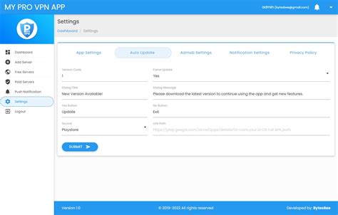 Pro VPN Android App With Admin Panel By Bytesbee Codester