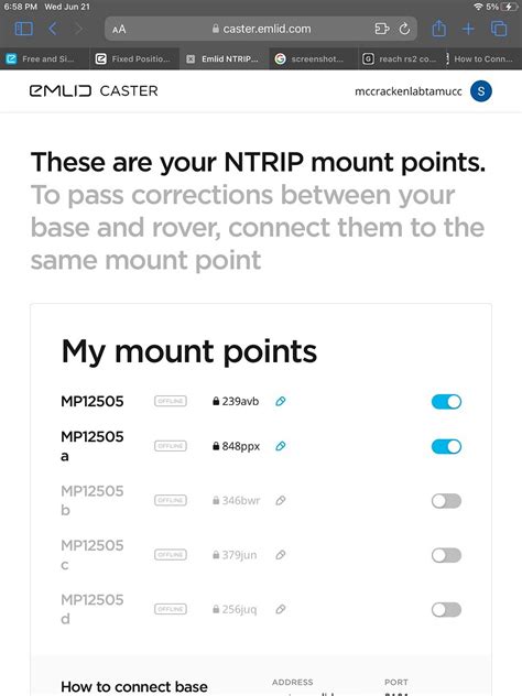 Emlid Caster Base Mount Point Offline Getting Started Emlid Community Forum