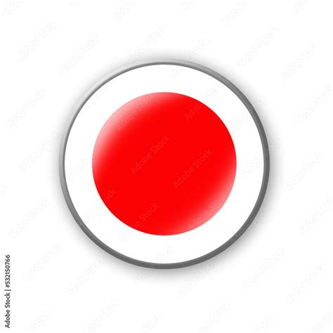 Japan Flag Round Badge In The Colors Of The Japan Flag Isolated On White Background Design