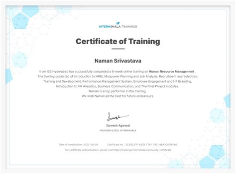 Naman Srivastava On Linkedin I Am Glad To Share That I Have Successfully Completed Human Resource
