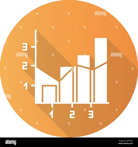 Mixed Chart Orange Flat Design Long Shadow Glyph Icon Vertical