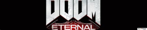 Doom Eternal Logo Black Background 4k Wallpaper Download