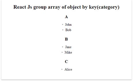 React Group Array Of Objects By Key Arrayprototypereduce