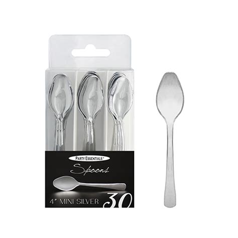 Silver Mini Spoons 30 Ct Northwest Enterprises