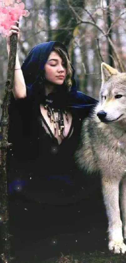 Mysterious Forest And Wolf Scene Free Download