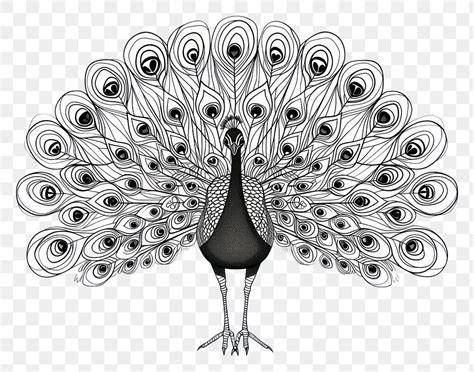 Png Continuous Line Drawing Peacock Free Png Rawpixel