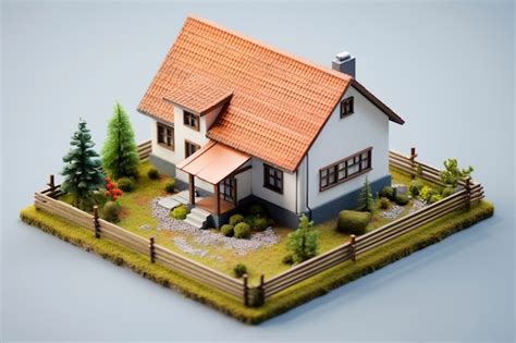 free photo three dimensional house model
