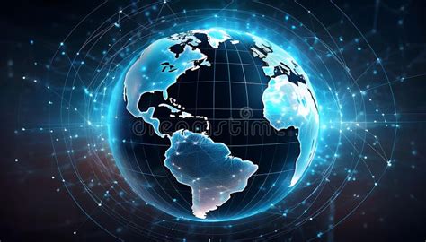 A Digital Representation Of Earth With Interconnected Nodes