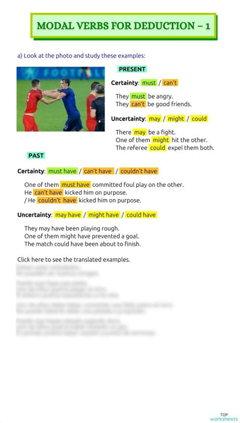 Modals Interactive Worksheets And Online Exercises Topworksheets