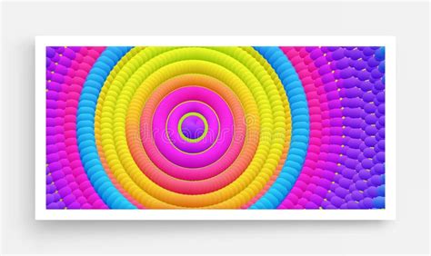 Abstract Circular Pattern Made Of Color Spheres And Ellipses Vector Art Illustration Dynamic