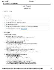 Configuring DHCP Relay Agent Lab Report And Setup Guide Course Hero