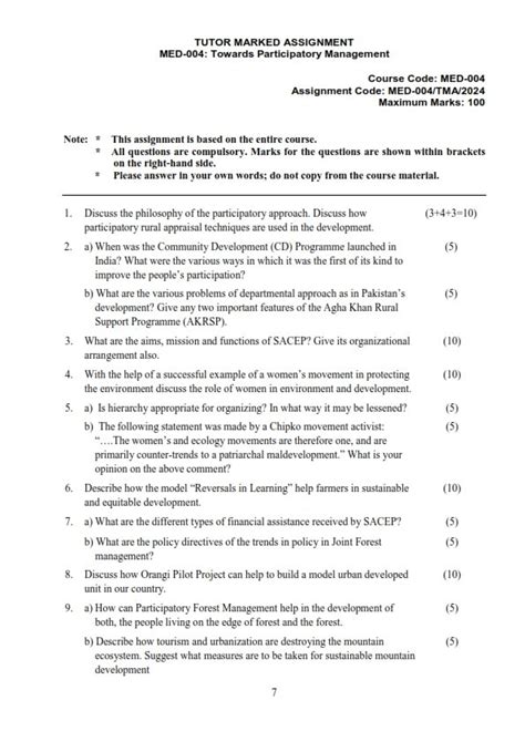 IGNOU MED 004 Solved Assignment 2024 English Medium IGNOU Solved Assignment 2024 25 Download PDF