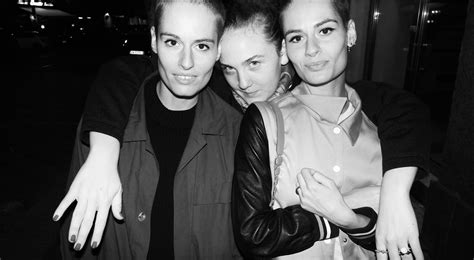 Twins Giulia Venturini And Camilla Venturini With Caroline Gaimari At The Unofficial Purple