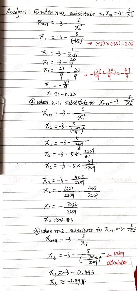 solved using x n 1 3 frac 5 x n 2 with x 0 1 5 find the values