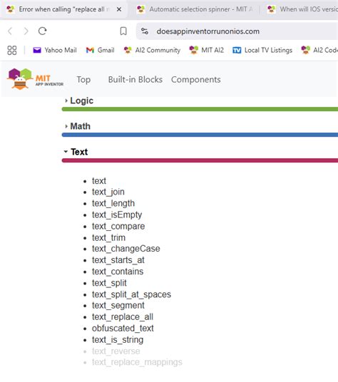 Error When Calling Replace All Mappings Block App Inventor For Ios Mit App Inventor Community