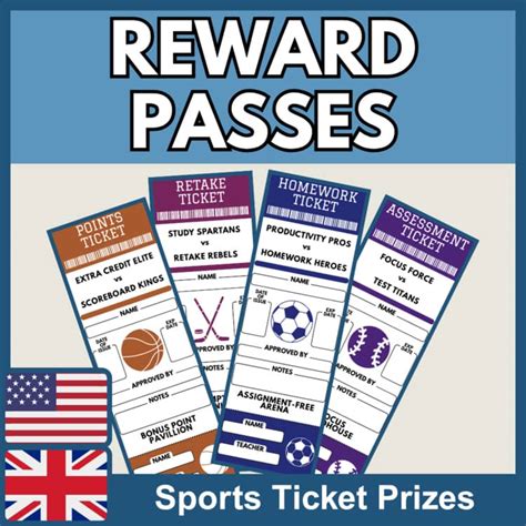Printable Homework Passes Pdf Sports Ticket Homework And Assessment