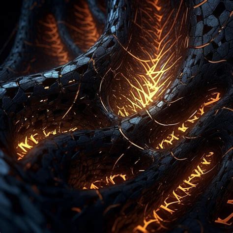 Premium Ai Image Texture Of Futuristic Bio Material On Black