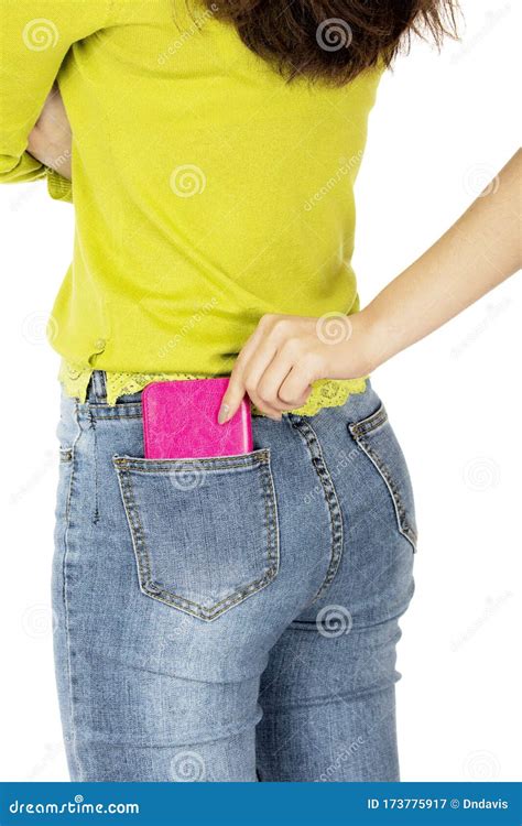 Woman With A Cell Phone In Her Back Pocket Stock Image Image Of Chinese Pickpocketing