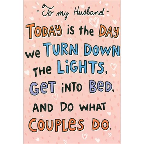 Turn Down The Lights Funny Valentines Day Card For Husband
