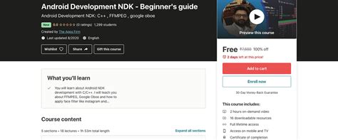 android development ndk — beginner s guide free premium course by