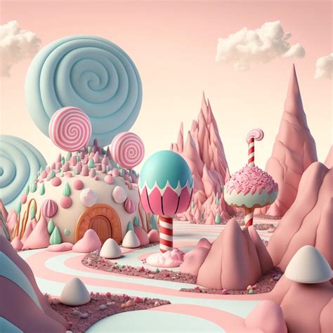 Premium Ai Image There Is A Very Colorful Candy Land With A Lot Of Candy Generative Ai