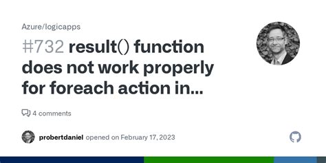 Result Function Does Not Work Properly For Foreach Action In Logic