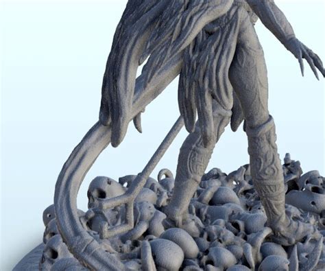 Artstation Daemonette With Horns And Spear Stl For 3d Printing Printer Hard Surface