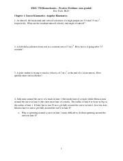 EXSC Biomechanics Practice Problems No Solutions Pdf EXSC Biomechanics Practice