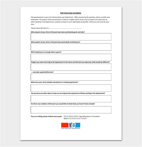 Best Exit Interview Templates And Forms DocFormats Com