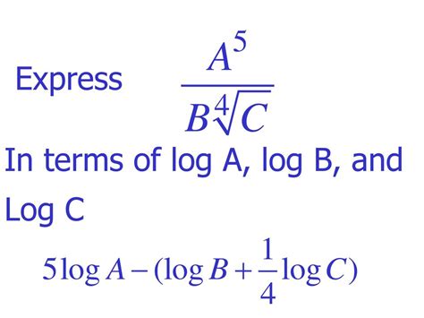 Definition y=log base a of x if and only if. - ppt download