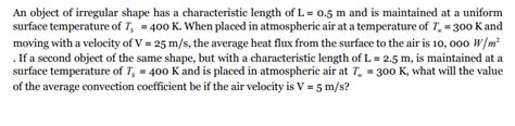 solved an object of irregular shape has a characteristic