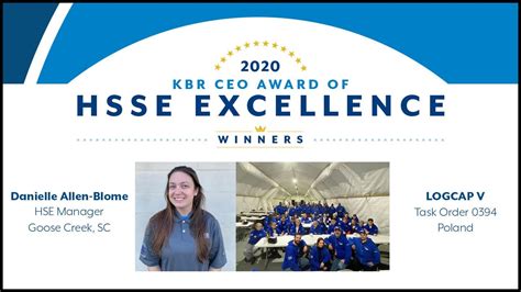 Stuart Bradie Presents Prestigious 2020 Hsse Award Kbr