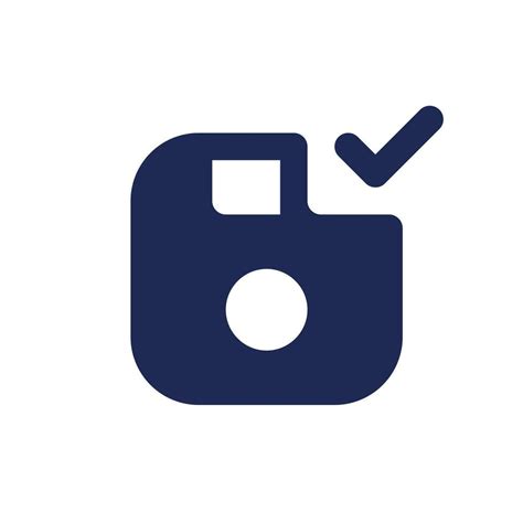 Apply Saving Black Pixel Perfect Solid Ui Icon Successful Data Record Work Backed Up Ready To