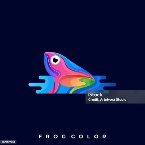 Templat Desain Vektor Ilustrasi Katak Ilustrasi Stok Unduh Gambar