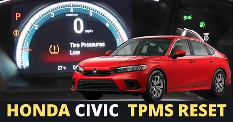 How To Reset Tire Pressure Light Honda Civic 2015